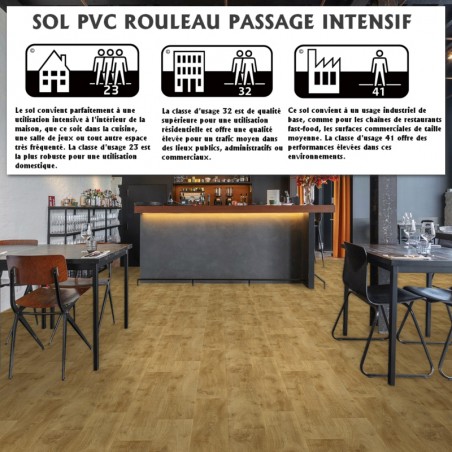 Sol vinyle Effet Parquet – BLACKTEX, de BeauFlor, Épaisseur 2.8mm